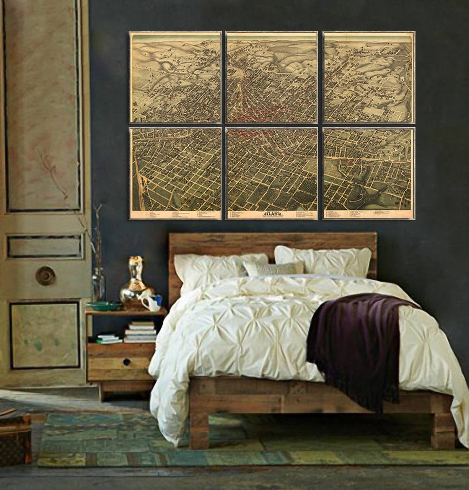 Map of Atlanta 1892 Vintage Atlanta GA Map Reprint 6 Sizes | Etsy