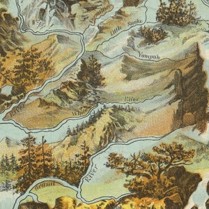 1846-1847 Route of the Mormon Pioneers Reprint, 1899 Mormon/lds Map ...