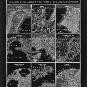 1887 Old World City Map Reprint Set- Victorian-era World Cities Map ...