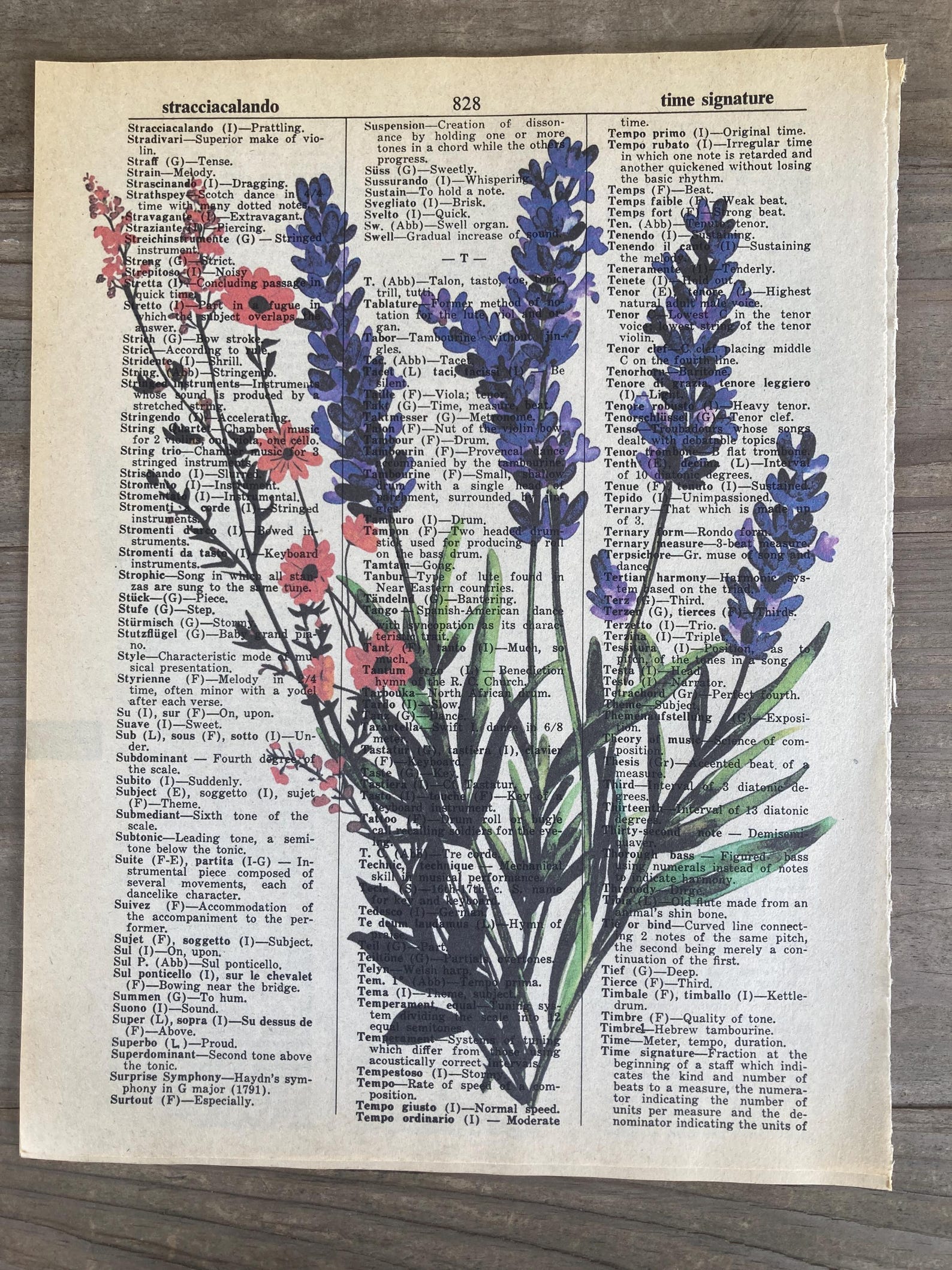 Wild Flowers Themed Dictionary Print Set - Floral Dictionary Art ...
