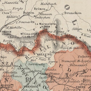 1870 Italy Map Reprint, Vintage Johnson's Italy Map Reprint - 5 Large ...