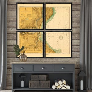 1928 Milwaukee Harbor Map, Big Vintage Map of Milwaukee WI Reprint - 6 ...