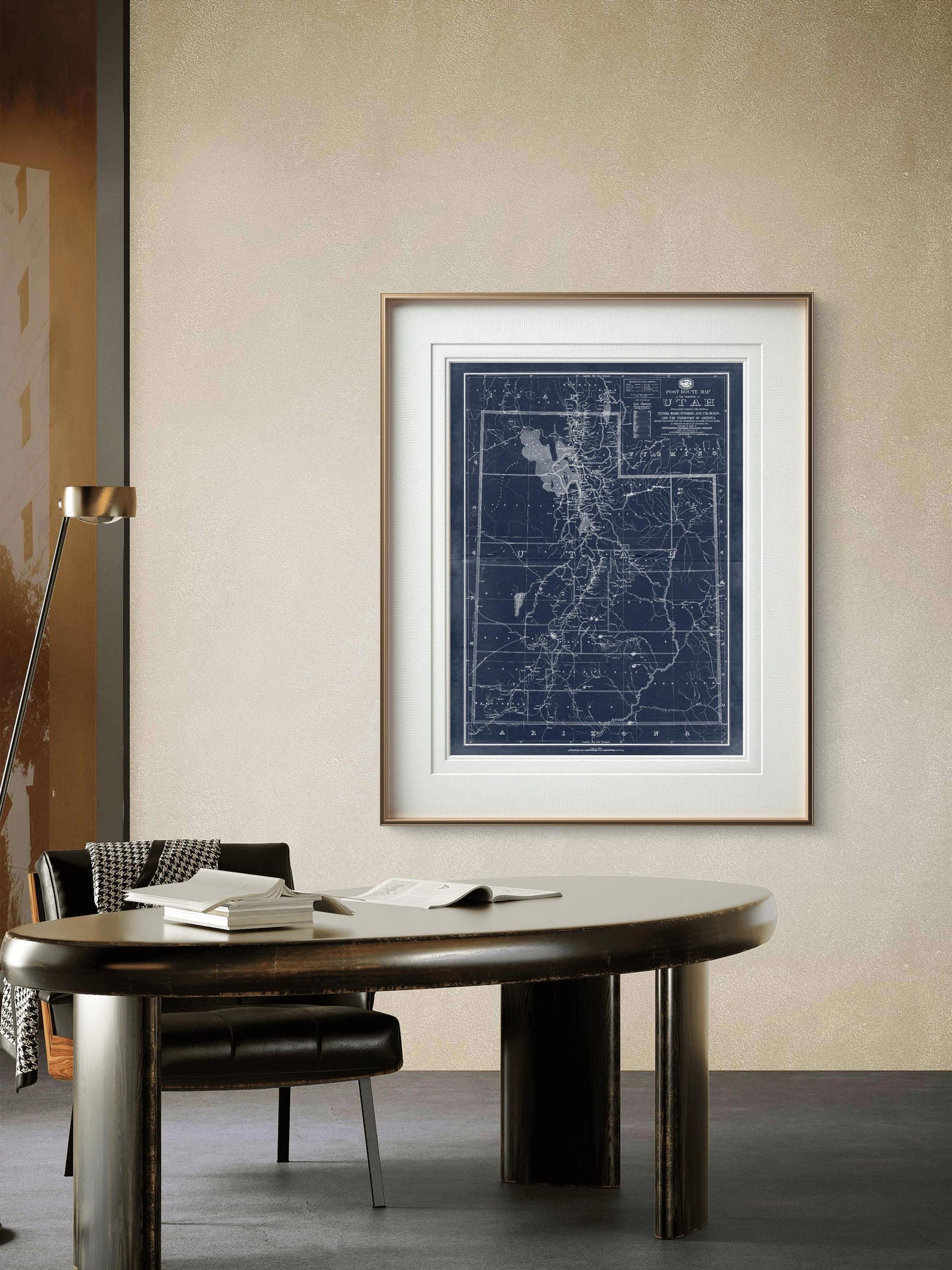 1895 Utah Postal Route Map Reprint - Utah Map Decor/gift - 4 Sizes up ...