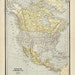 1887 North America Map Reprint Vintage North America Map - Etsy