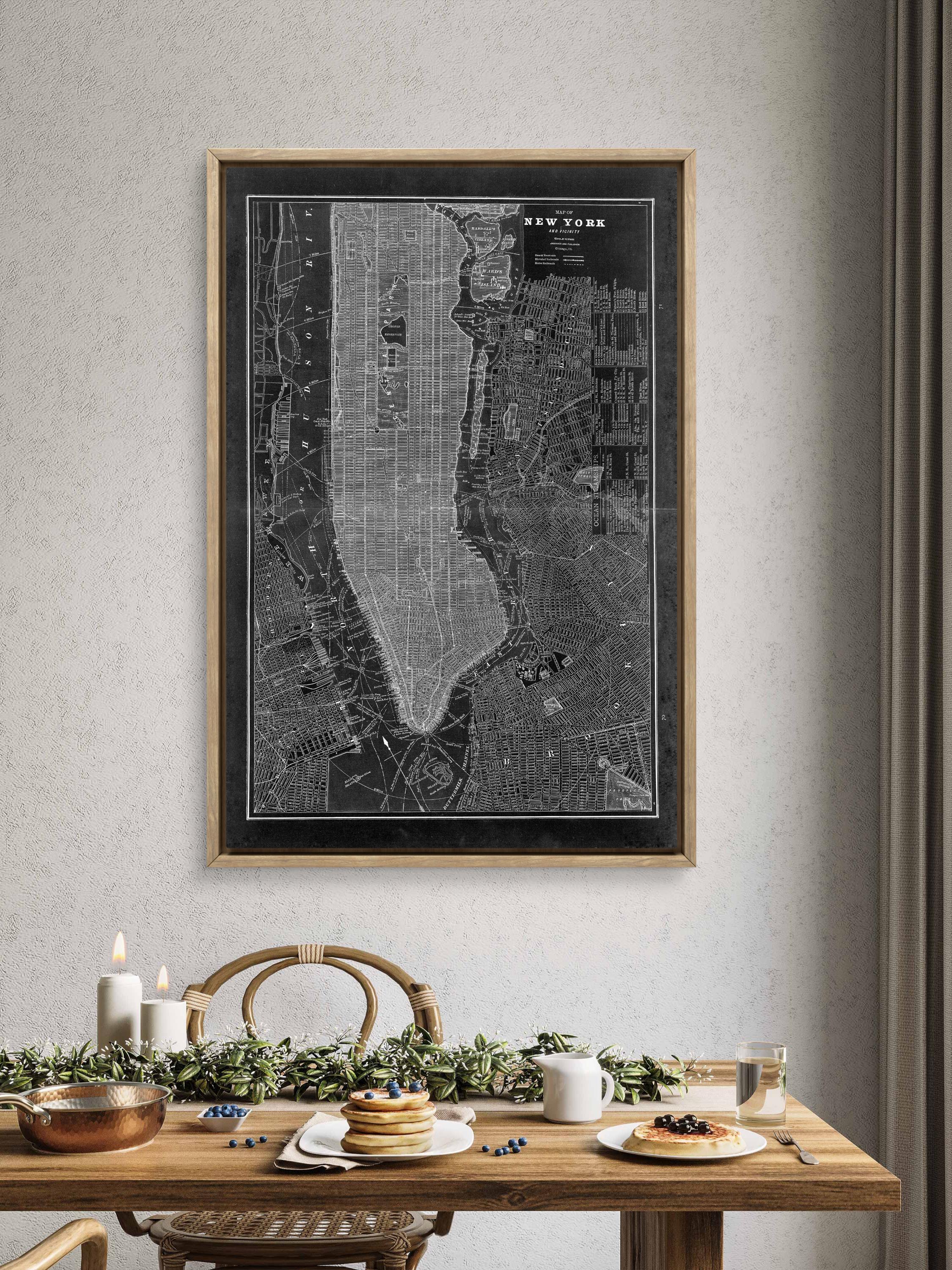 1887 New York City Map Reprint, Vintage New York City Map Reprint, 4 ...