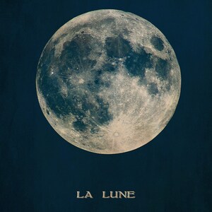 La Lune or Luna(the Moon),full Moon Print Poster Wall Art - Home Decor ...