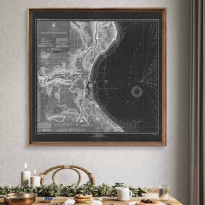 1928 Milwaukee Harbor Map, Big Vintage Map of Milwaukee WI Reprint - 6 ...