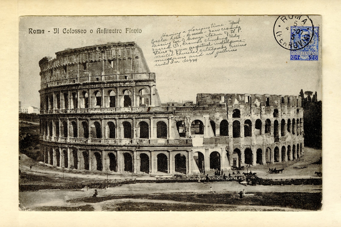 Roman Colosseum Postcard Art Reprint Circa 1921 Postcard - Etsy