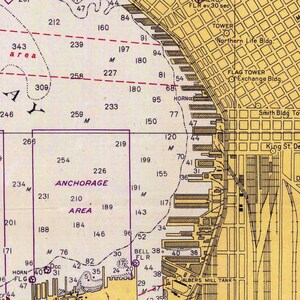 1948 Seattle Harbor Nautical Chart Reprint, Vintage Seattle Map Reprint ...