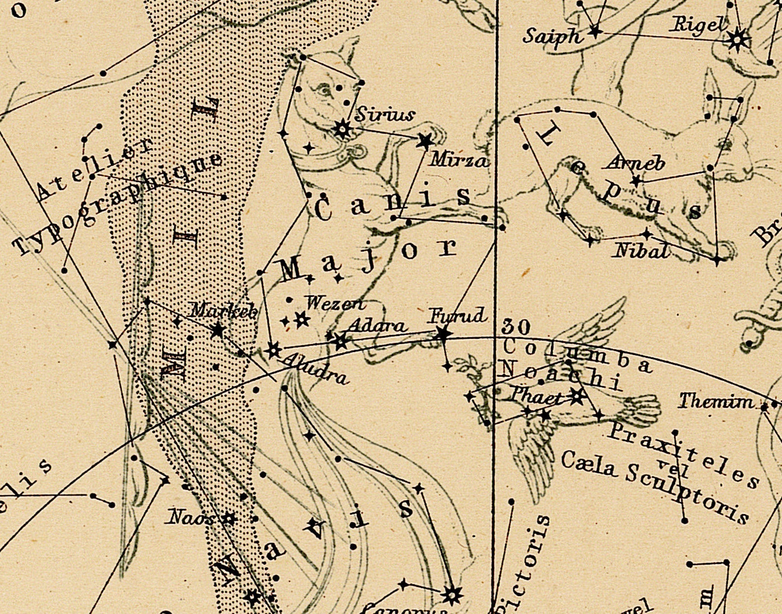 1898 Star Charts Reprint, Victorian Astronomy and Astrology Map Reprint ...