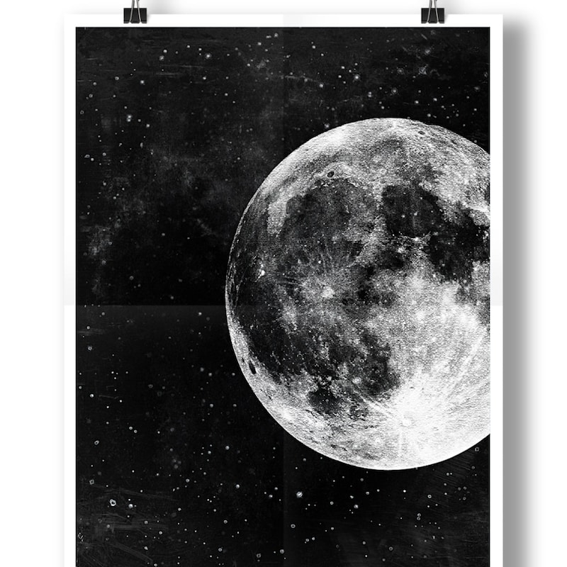 Moon Poster - Etsy