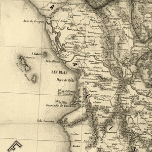 1863 Map of Mexico Reprint. Carta General De La Republica Mexicana ...