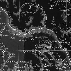 1862 Johnson's Mexico Map Reprint, Vintage Mexico Map Reprint - 3 Color ...