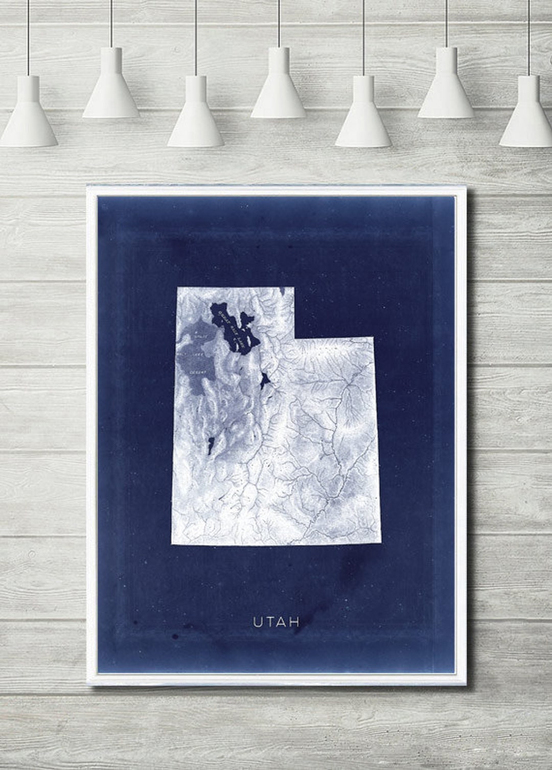 Utah Relief Map Reprint, Vintage Utah Map Reprint - 6 Large/xl Sizes up ...