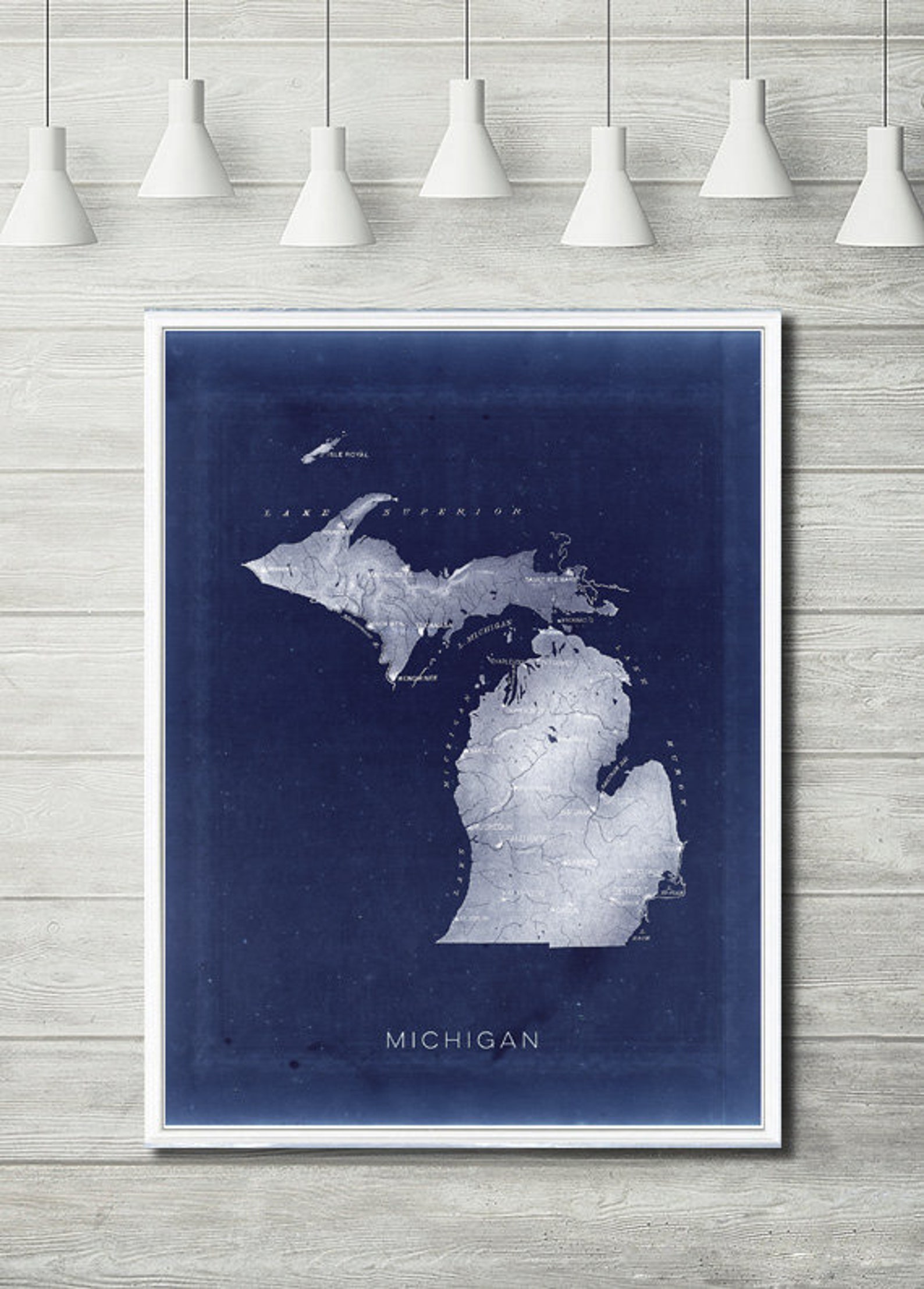 Michigan Relief Map Reprint Vintage Michigan Map Reprint 6 | Etsy