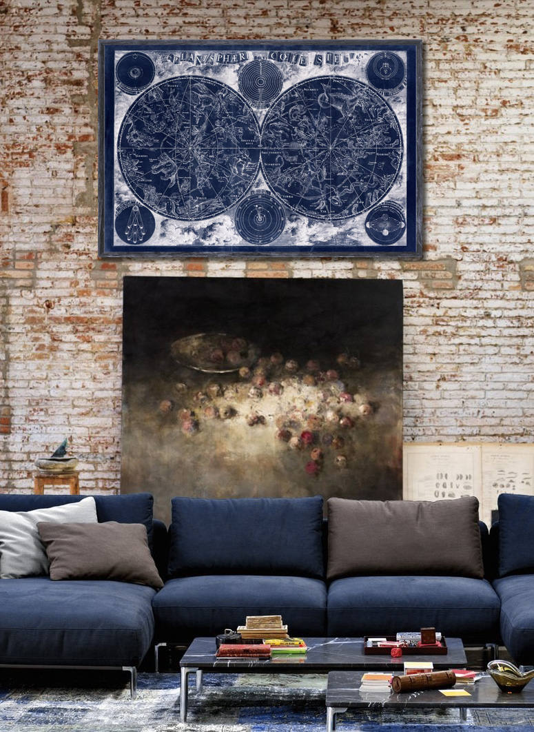 1850 Astronomy & Astrological map Victorian Astronomy reprint | Etsy