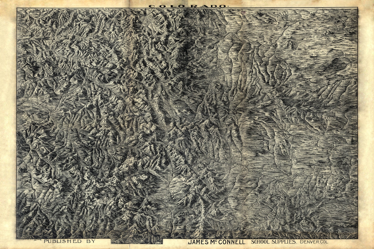 1894 Colorado Map Reprint Old Colorado Map Reprint in 7 - Etsy