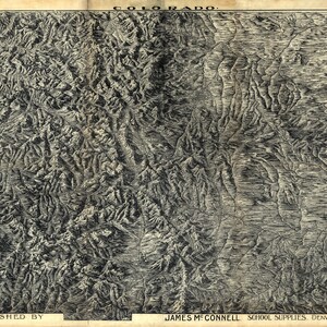 1894 Colorado Map Reprint, Old Colorado Map Reprint, in 7 Sizes up to ...
