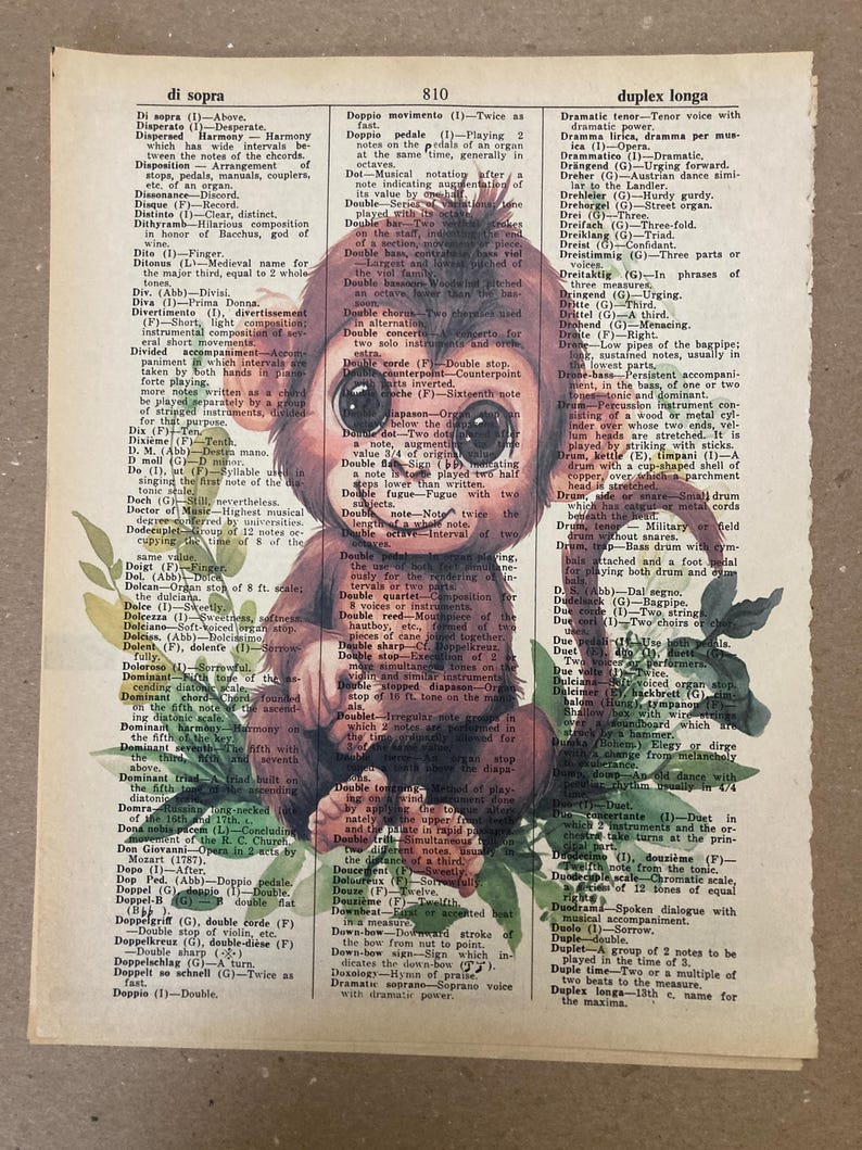 Woodland Baby Animal Themed Dictionary Prints, 6-piece Set, Dictionary ...