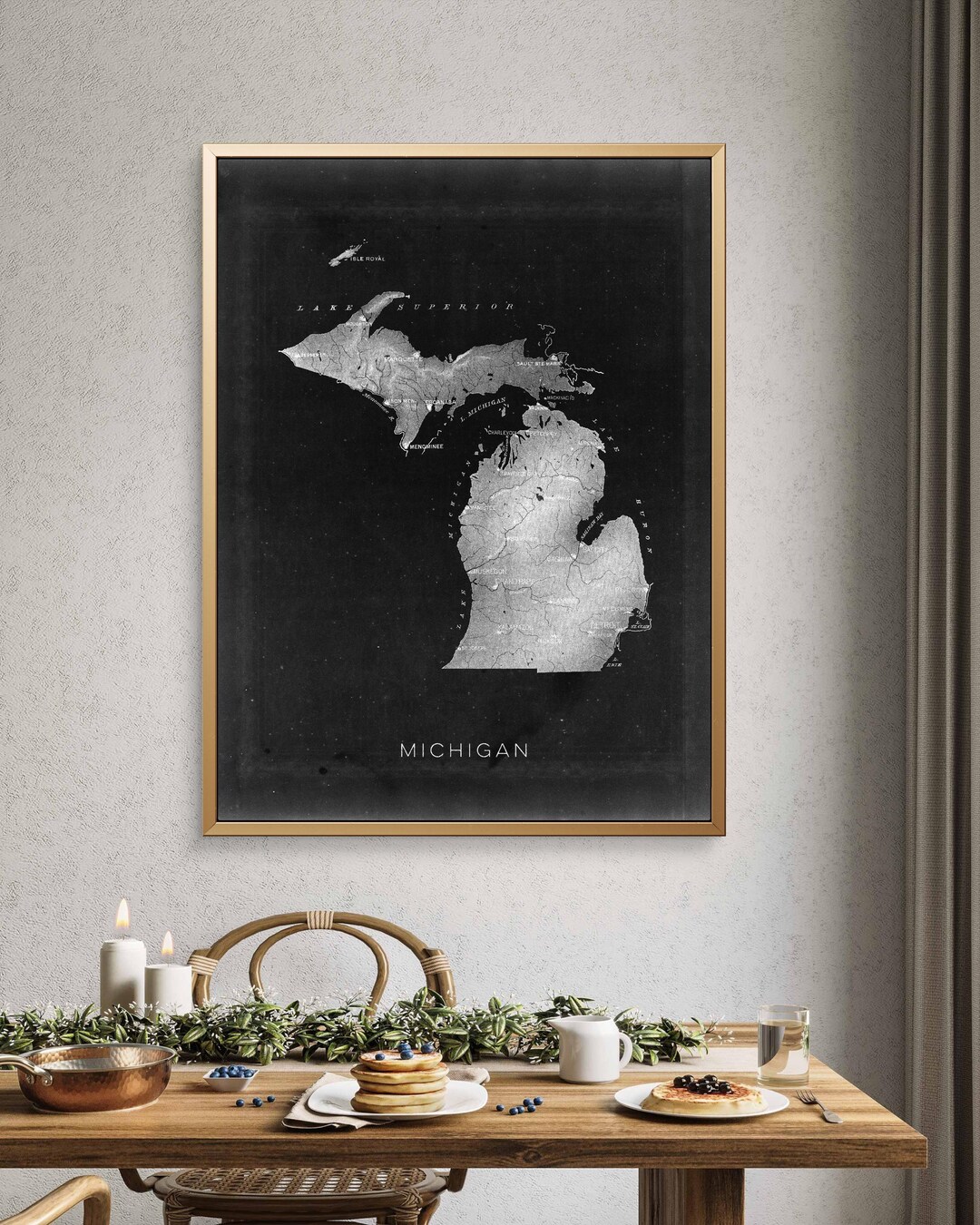 Michigan Relief Map Reprint, Vintage Michigan Map Reprint - 6 Large/xl ...