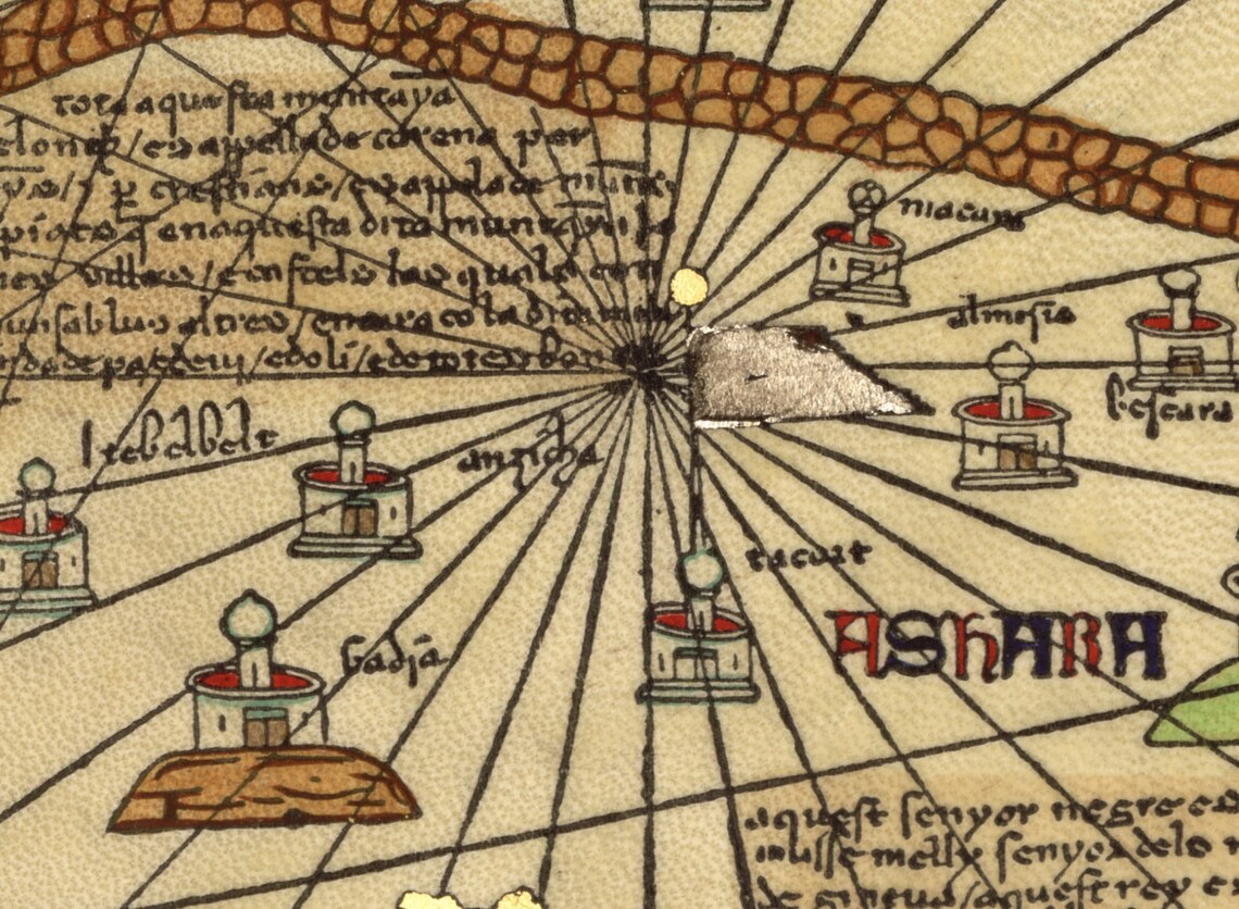 1375 Catalan Atlas Map Reprint Mappa Mundi Reprint 3 Color - Etsy