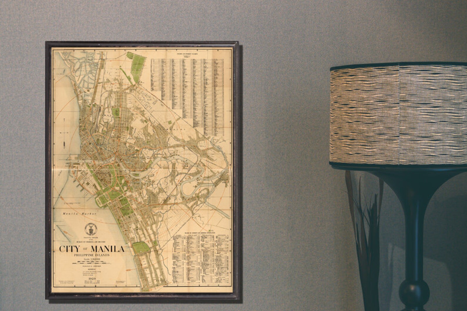 1920 Manila Map Reprint Vintage Manila philippines Map - Etsy
