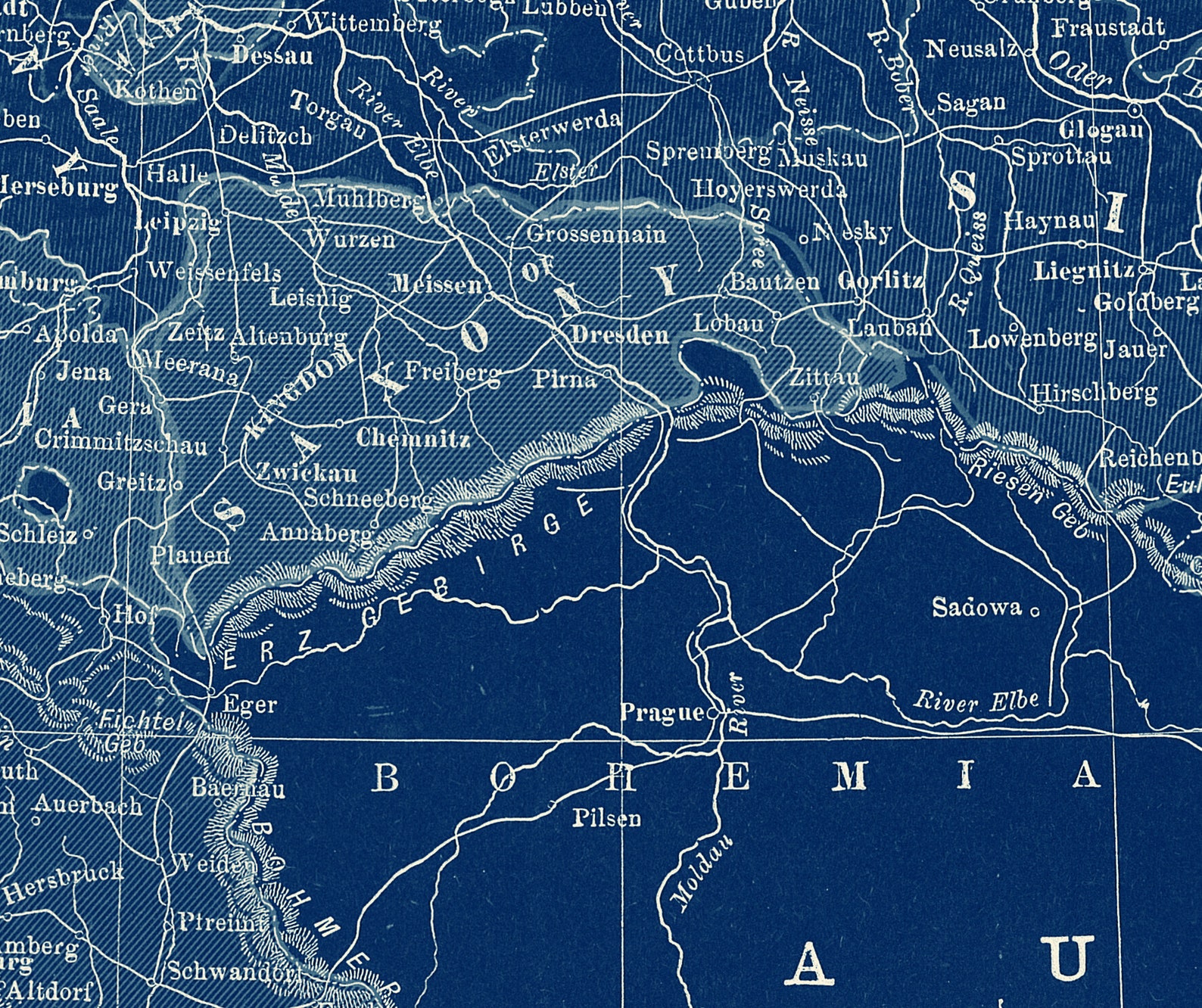 1887 Germany Map Reprint Vintage Cram's Germany Map - Etsy