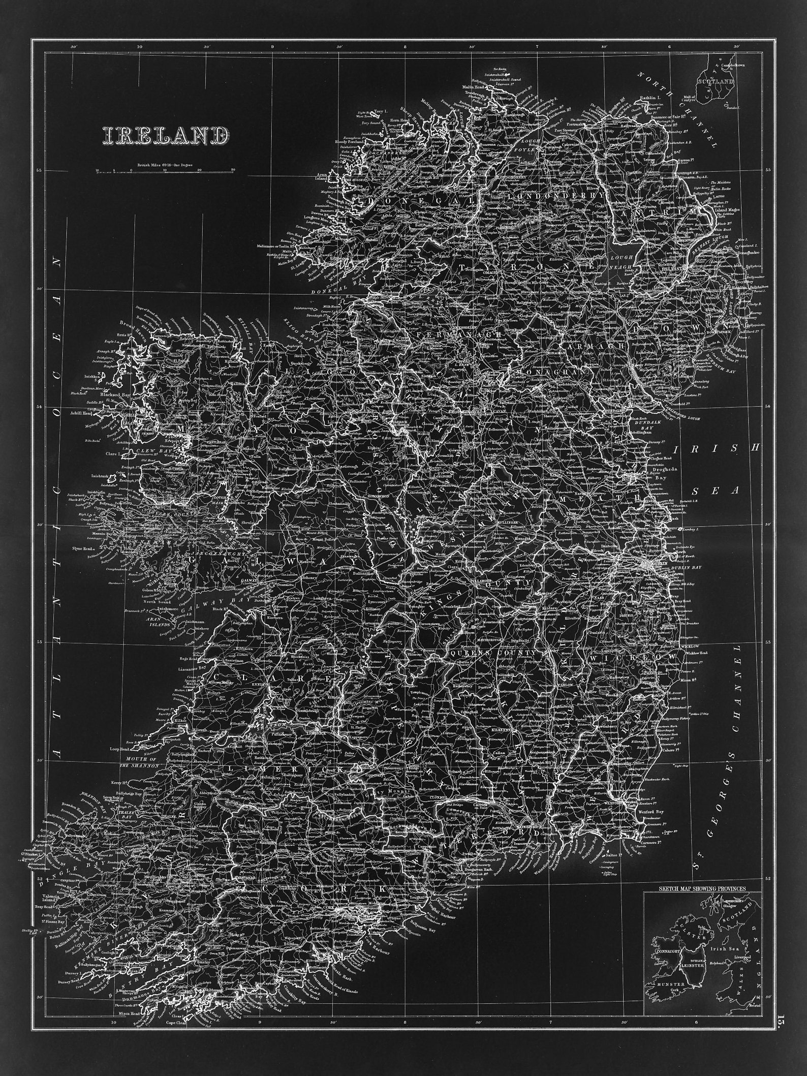 1898 Ireland map reprint vintage Ireland map reprint 7 | Etsy