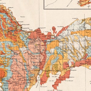 1911 Upper Peninsula Michigan Map Reprint - Vintage Geological Map ...