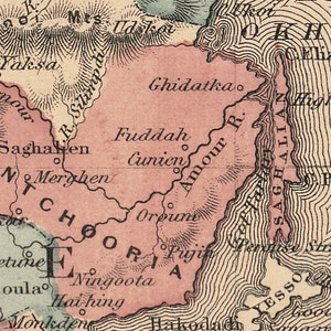 1870 World Map Reprint, Vintage 1870 Mercator's Projection Map Reprint ...