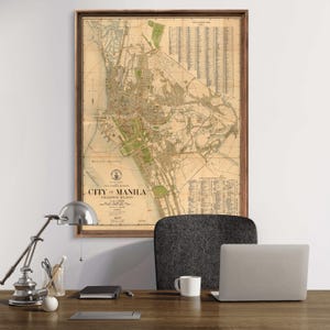 1920 Manila Map Reprint, Vintage Manila (philippines) Map Reprint - 3 ...