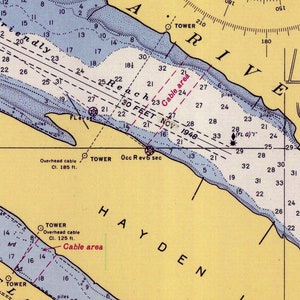1948 Portland Nautical Chart Reprint, Vintage Portland Oregon Map ...