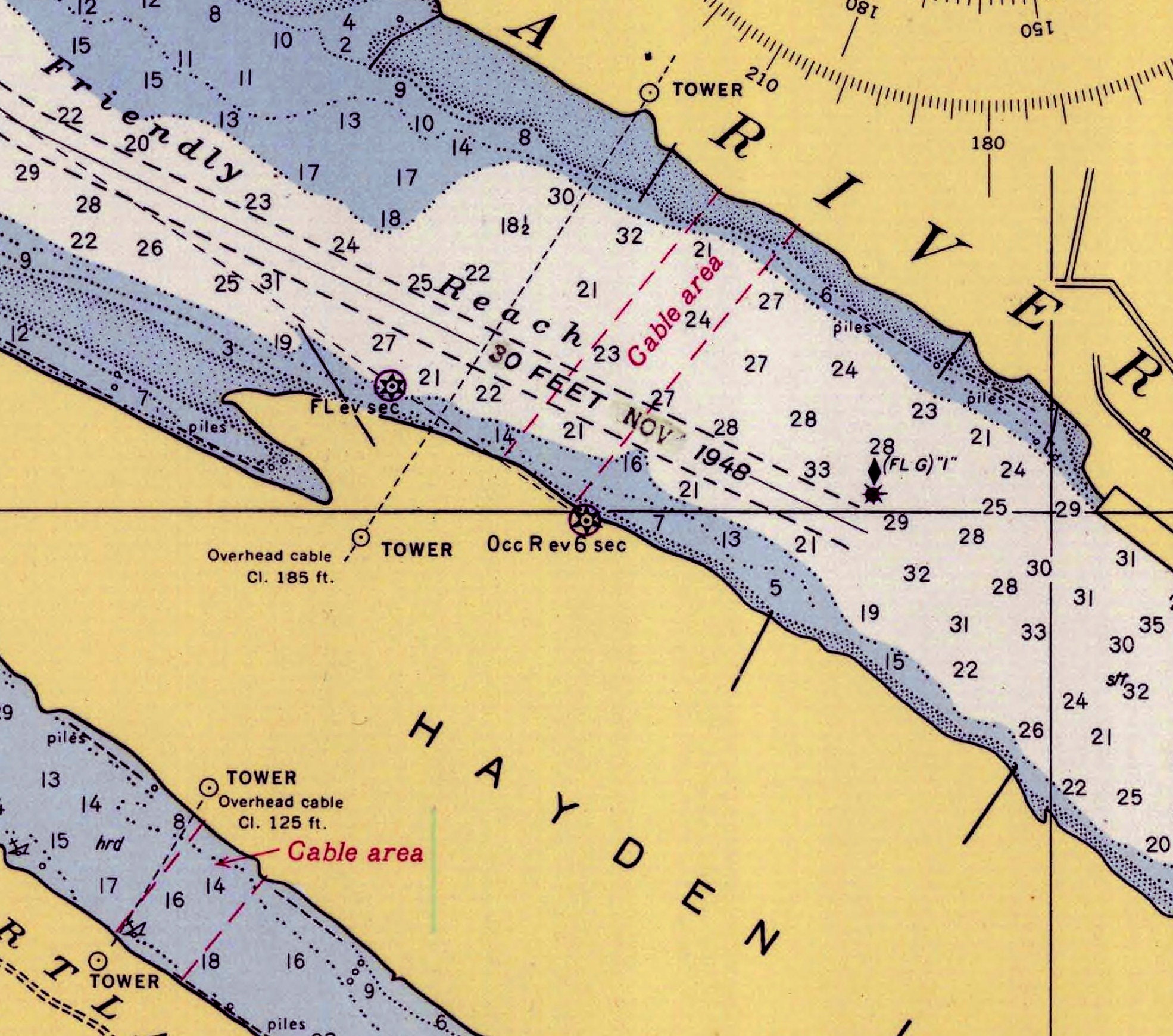 1948 Portland Nautical Chart Reprint, Vintage Portland Oregon Map ...