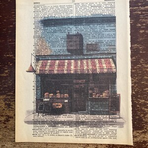 Shop Themed Dictionary Prints - 6 Piece Set - Watercolor Shop Prints ...
