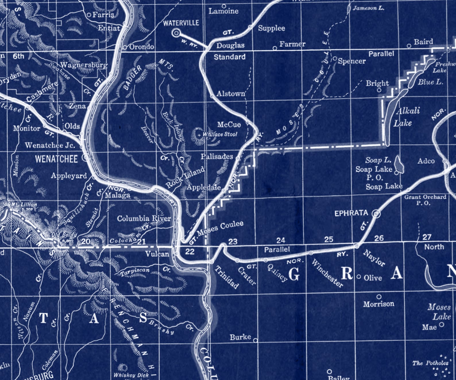 1928 Washington Railway Map Reprint Washington State Map - Etsy