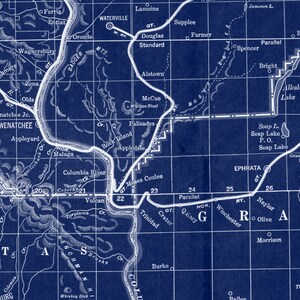 1928 Washington Railway Map Reprint - Washington State Map Reprint - 3 ...