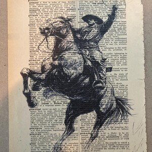 Cowboy Western Wall Themed Dictionary Print Set #1160 - Southwest Decor ...