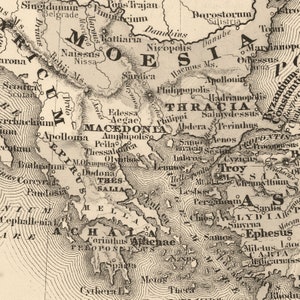 1862 Johnson's Roman Empire Map Reprint - Ancient History Map Reprint ...