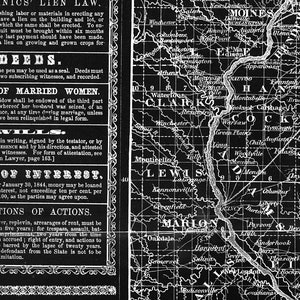 Map of Illinois 1854, Vintage Illinois Railroad Map Reprint - 4 Sizes ...