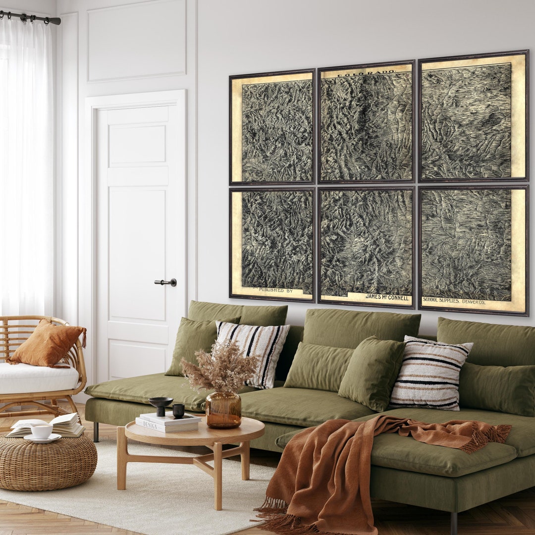 1894 Colorado Map Reprint, Old Colorado Map Reprint, in 7 Sizes up to ...