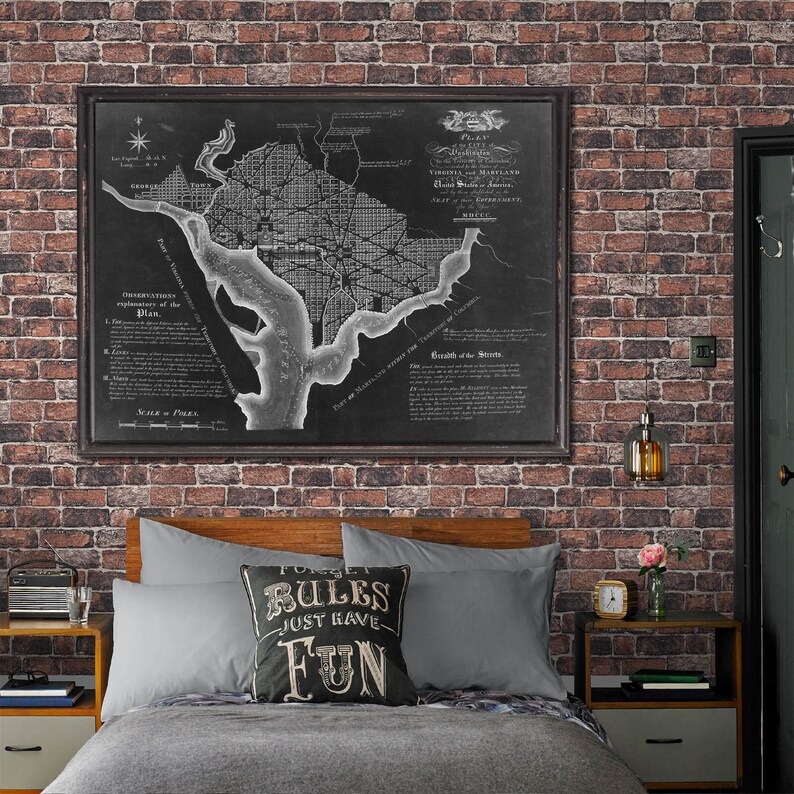 Map of Washington DC 1792 Reprint Washington Dc/georgetown - Etsy