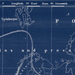 1870 Johnson's Winds and Rains World Maps Reprint Victorian-era ...