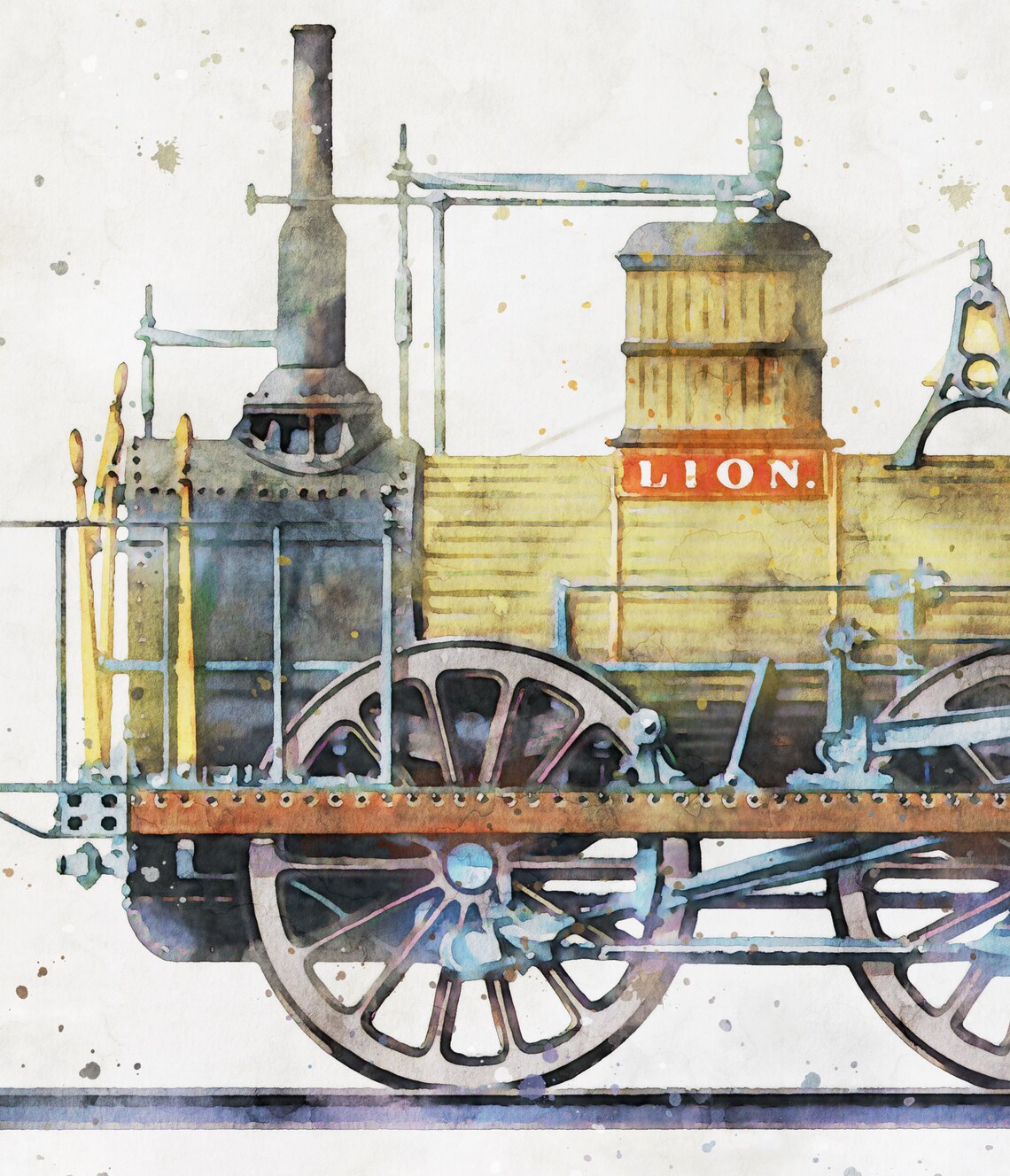 Classic Train Print Set 4-piece Digital Watercolor Train Set - Etsy