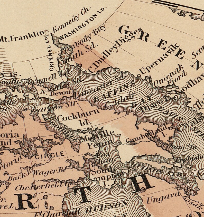 1862 Hemispheres World Map Reprint Vintage World Map Reprint - Etsy