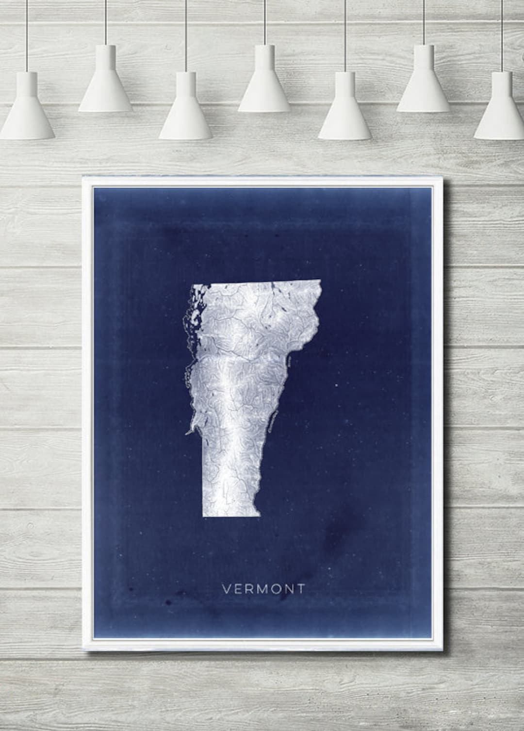 Vermont Relief Map Reprint, Vintage Vermont Map Reprint - 6 Large/xl ...