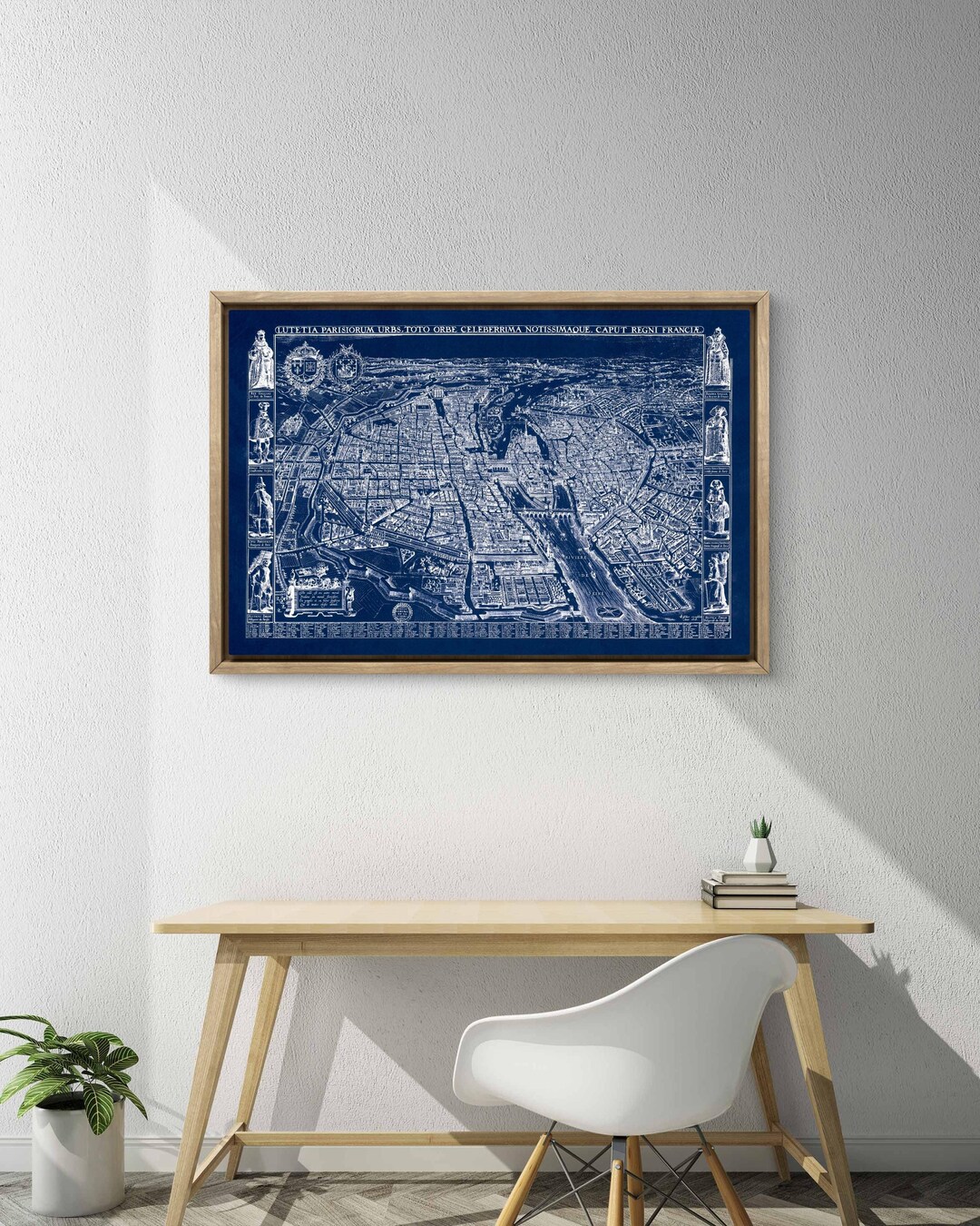 Bird's Eye View Map of Paris 1618 Reprint, Central Paris of the 1600s ...