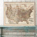 1883 US Railroad Map Reprint, Vintage US Railroad Map Reprint, 4 Large ...