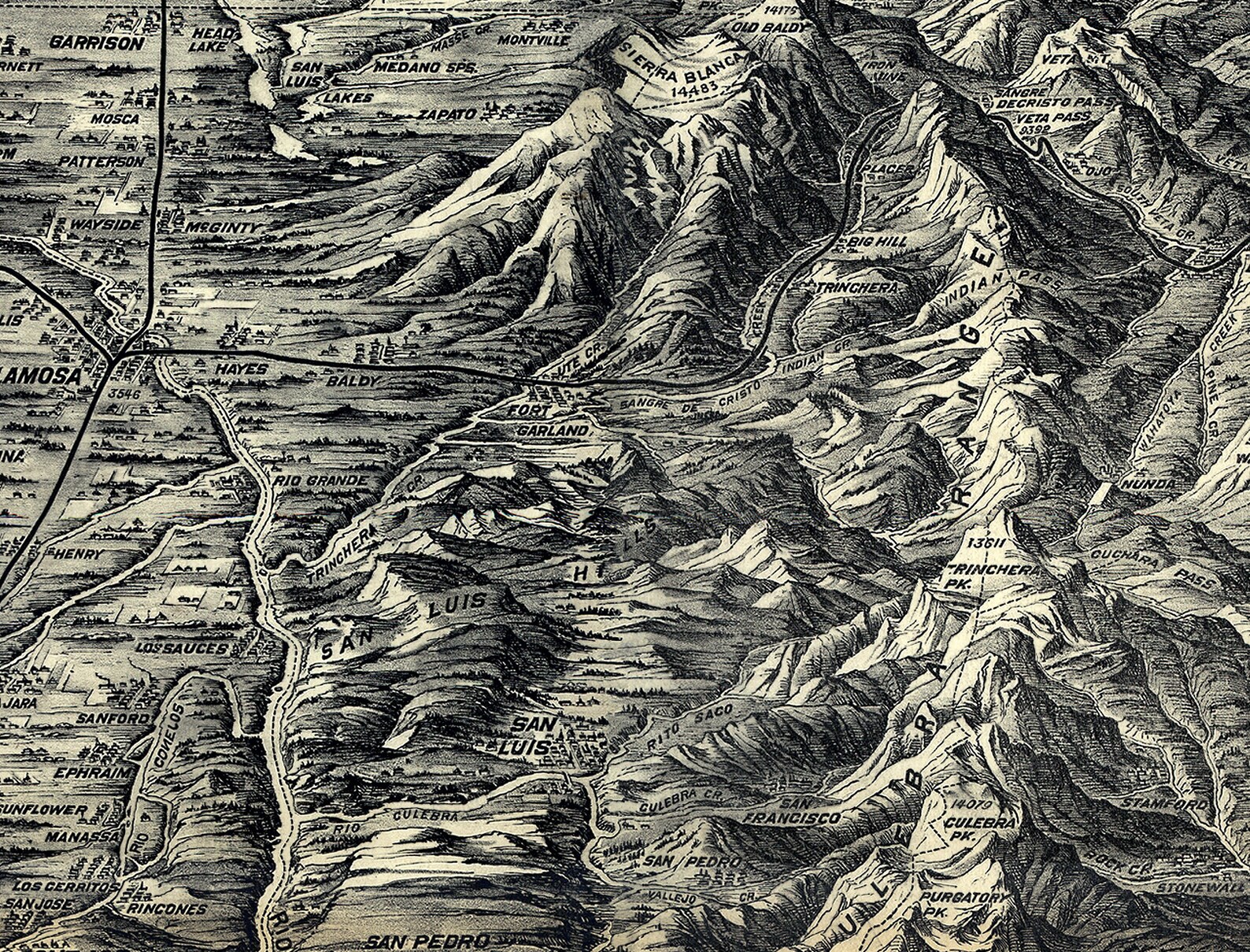 1894 Colorado Map Reprint Old Colorado Map Reprint in 7 - Etsy