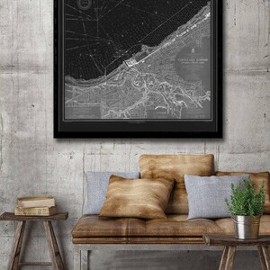 1911 Cleveland Harbor Map Vintage Cleveland Nautical Map - Etsy