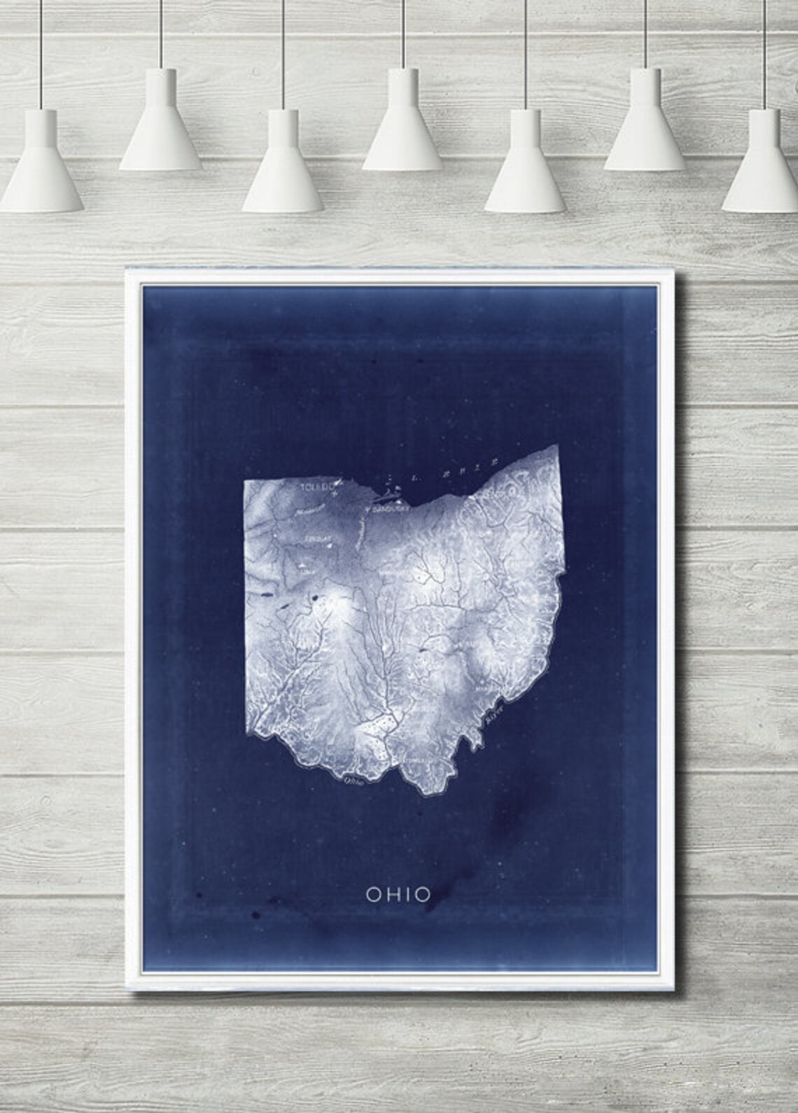 Ohio Relief Map Reprint Vintage Ohio Map Reprint 6 Large/xl - Etsy